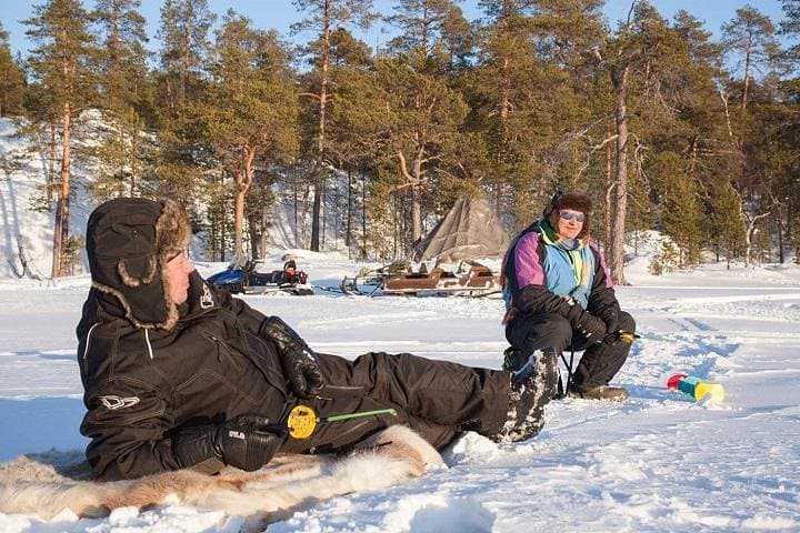 From Ivalo: Ice Fishing Safari to Lake Inari, reindeers & lunch from ...