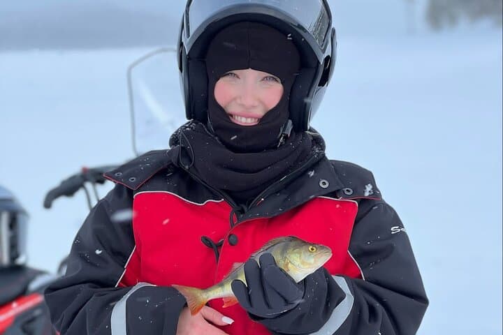 From Kakslauttanen: Ice Fishing Safari to Lake Inari, inc. lunch from ...